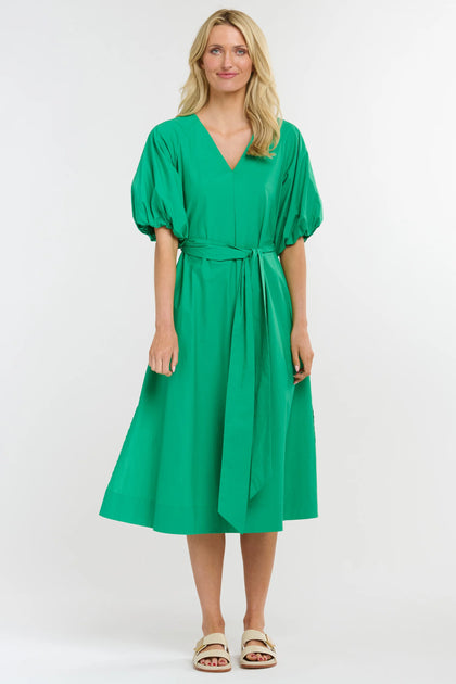 Bianca Puff Sleeve Dress Jade | 365 Days | Chich Boutique