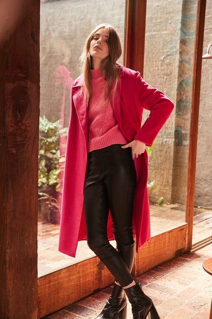 Poppy Coat Raspberry | Esmaee | Chich Boutique